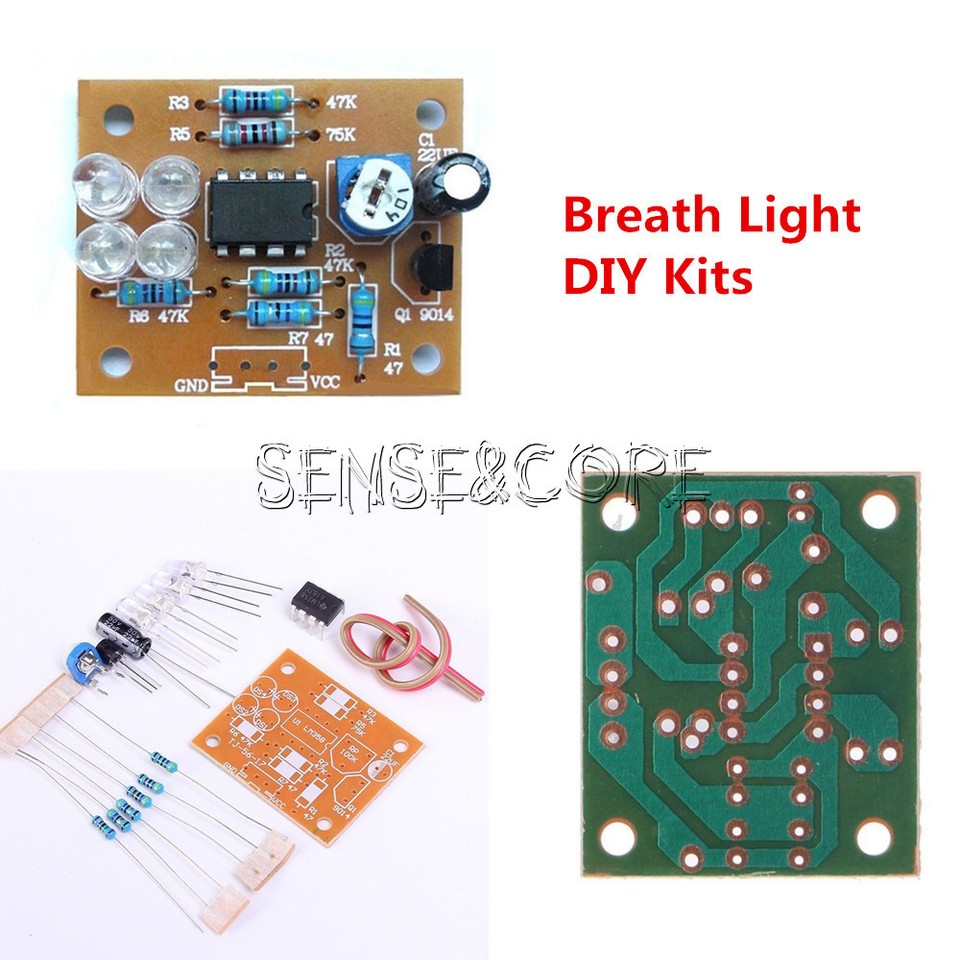 DC 9V LM358 LED Breathing Light Suite Electronic Production DIY Kits ...