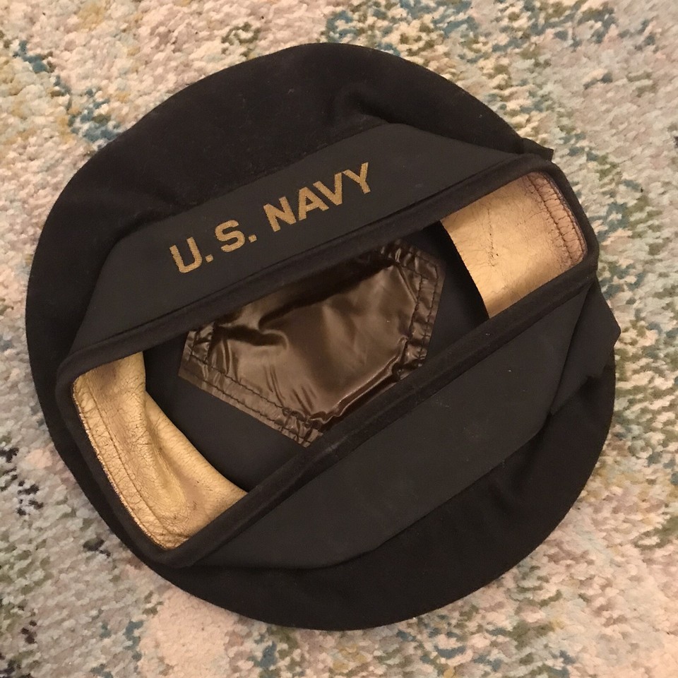 WW2 US Navy Uniform Cap World War Two complete USN Matches Bars ...