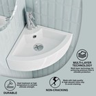 Small Quarter Corner Basin Sink Cloakroom Bathroom Hand Wash Sink Wall ...