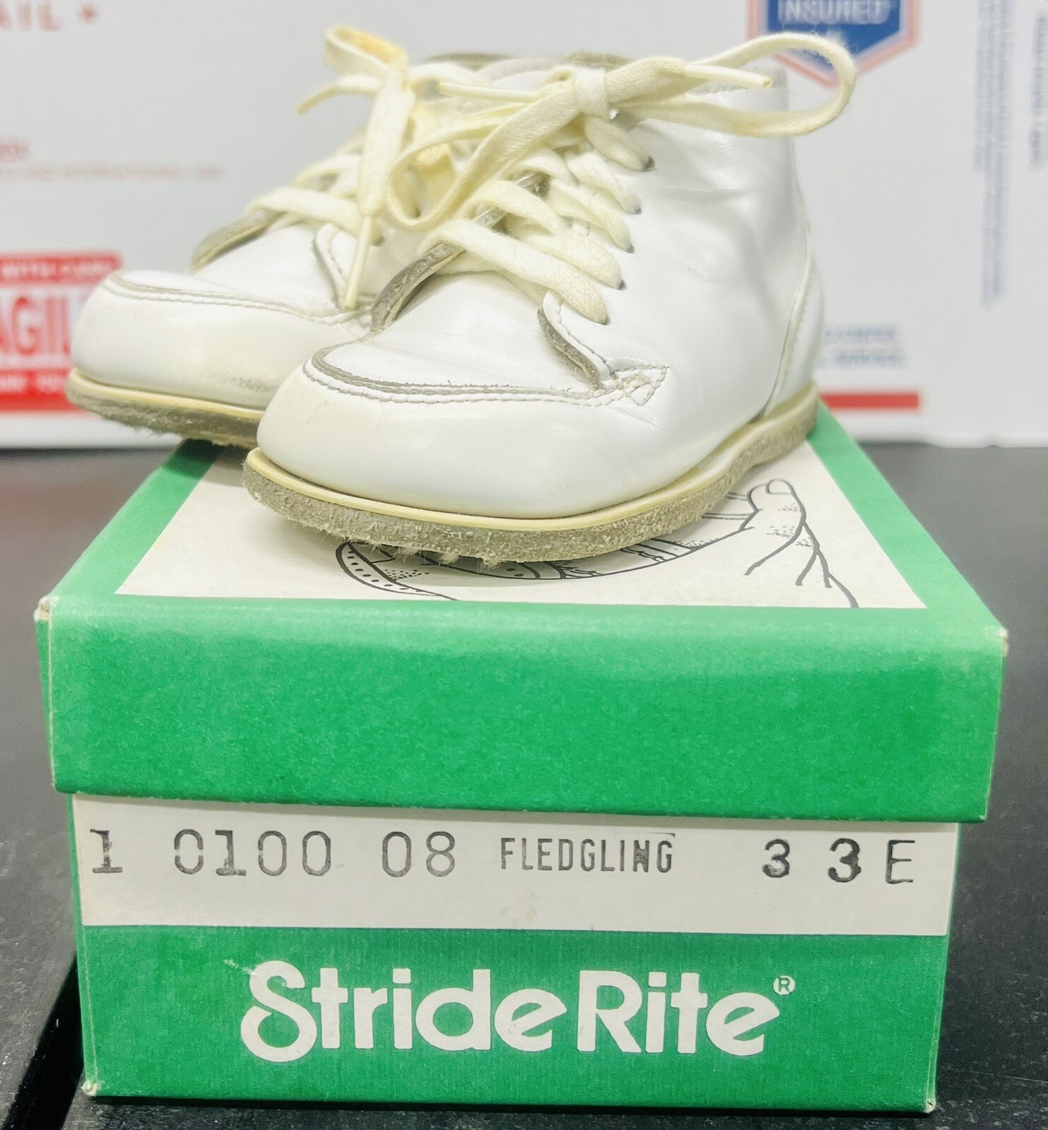 Vintage STRIDE RITE Baby Moccasin White Leather Toddler Shoes SZ. 3 - GD (C3) | eBay