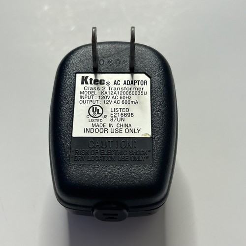 Ktec AC Adaptor Model KA12A120060035U 12V AC 600mA | eBay