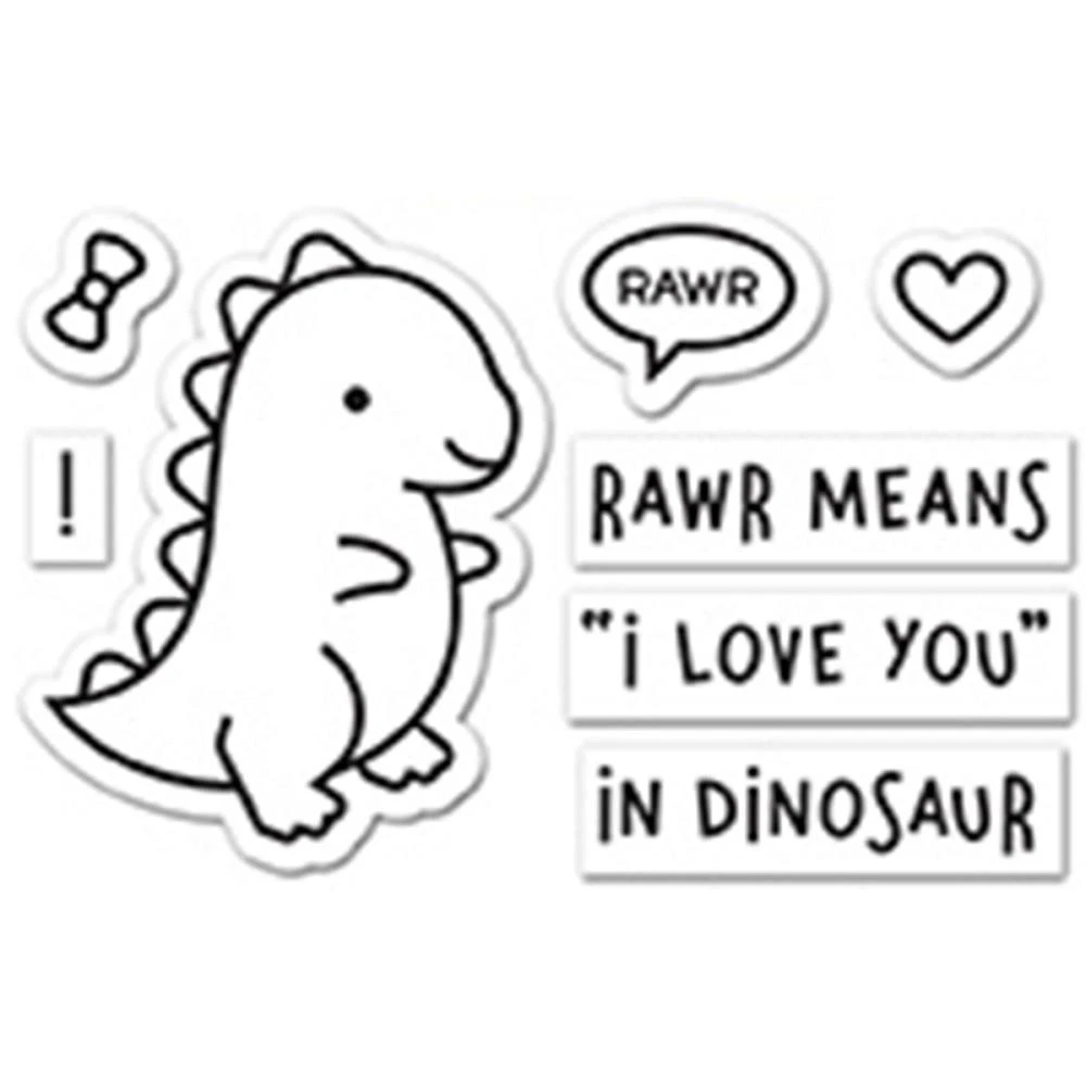 Cute Dinosaurs Rawr Means I Love You