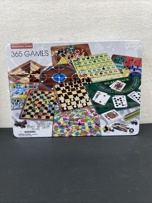 365 Games Traditional Strategy Board & Card Games, Tin Storage ...