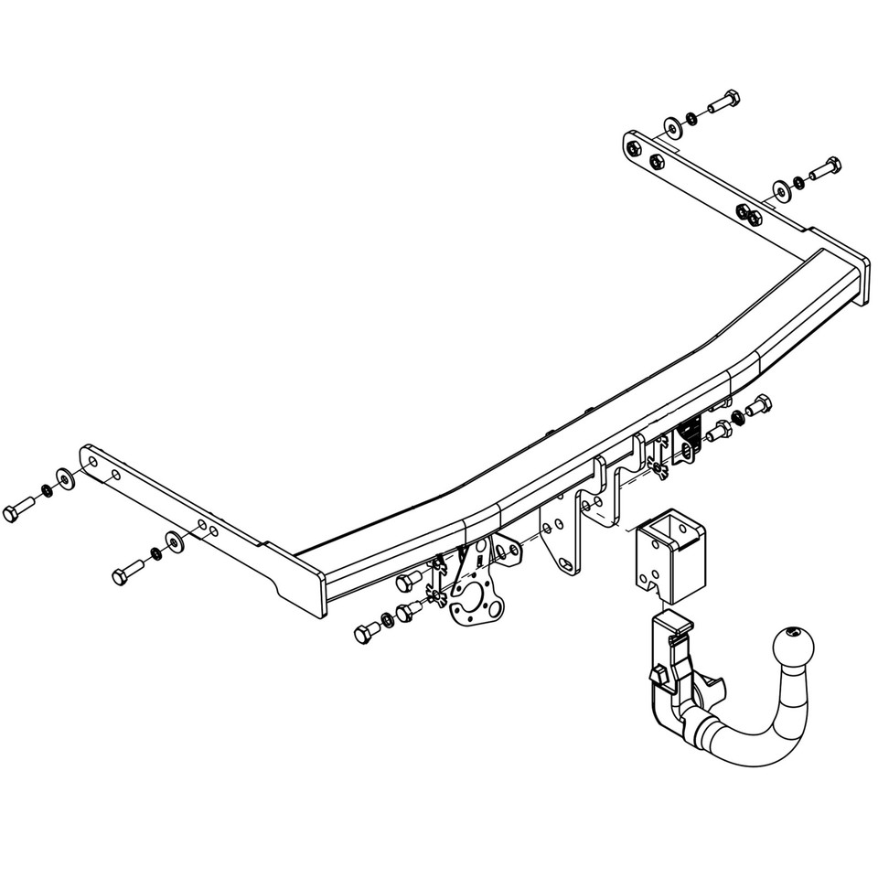 Anhängerkupplung vert. abnehmbar für Audi A1 3-Türer Fliessheck 10-18 ...