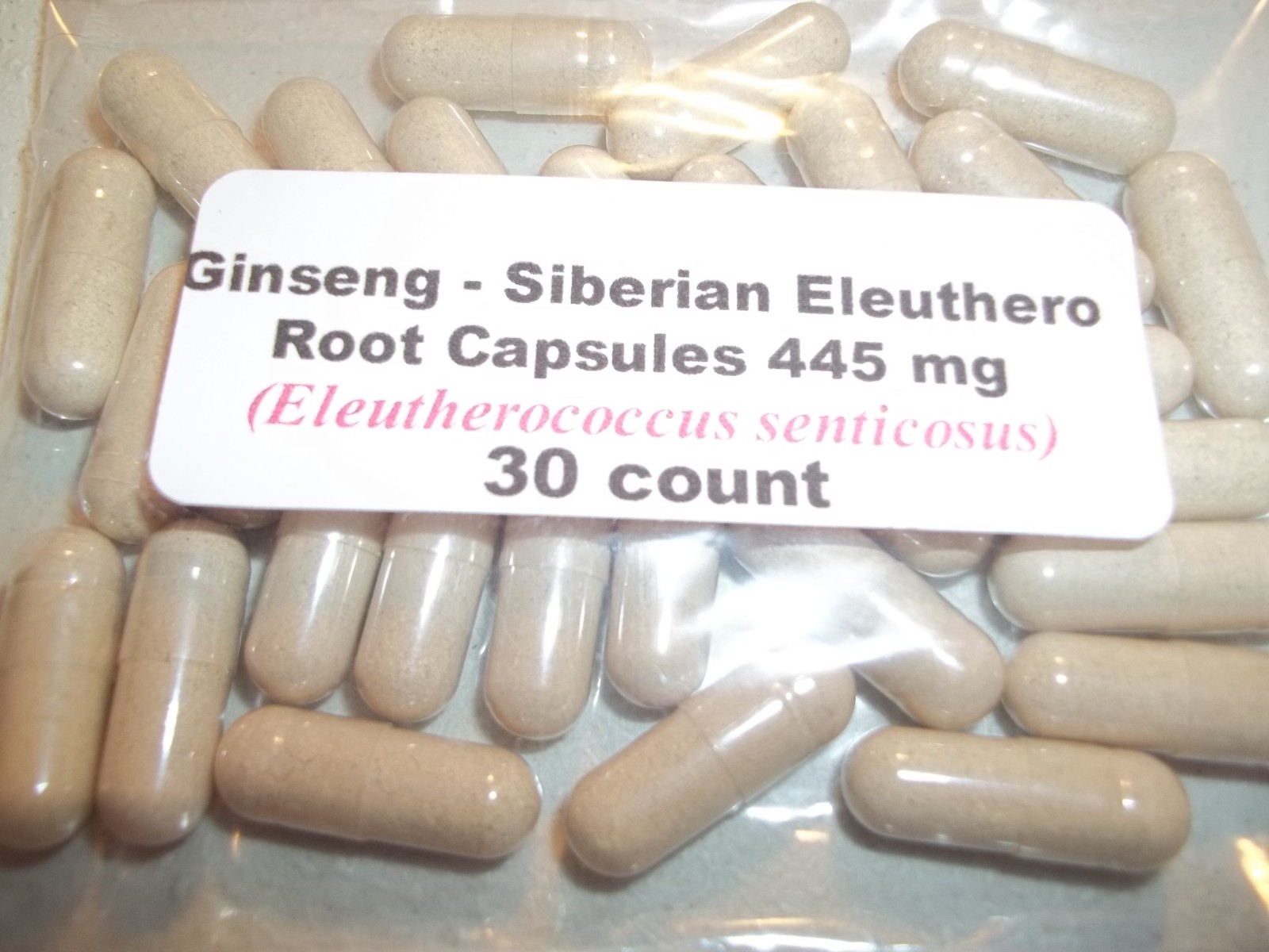 Ginseng - Siberian - Eleuthero Root Powder Capsules 445 mg 30 Count | eBay