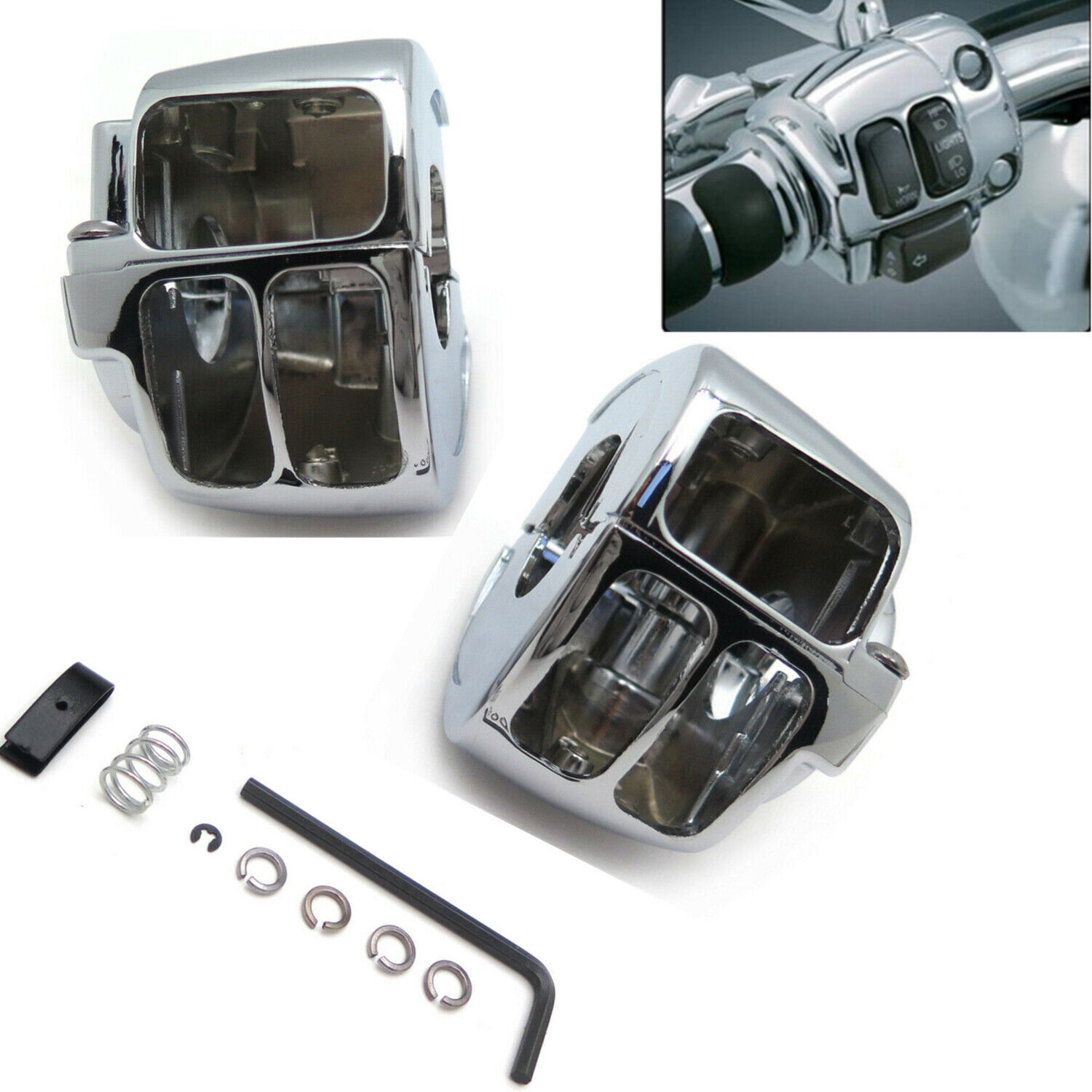 Switch Housing Cover Chrome 1 Set Billet Aluminum | eBay