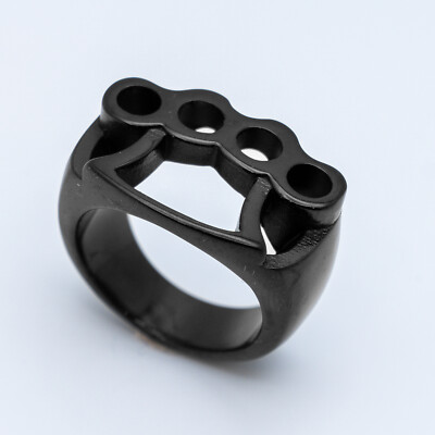 Black Knuckle Stainless Steel Ring 161 | eBay