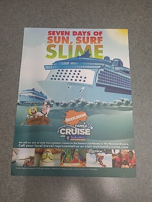 Nickelodeon Family Cruise Print Ad 2009 8x11 Great To Frame | eBay