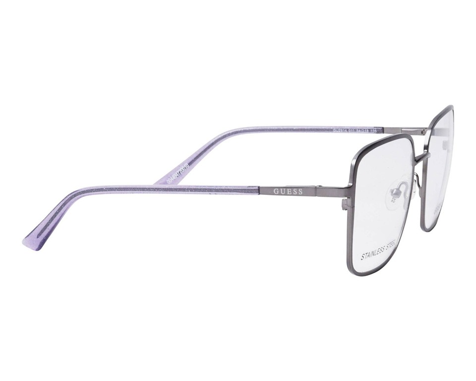 GUESS GU2914 Silver 011 Metal Square Optical Eyeglasses Frame 54-18-135 ...