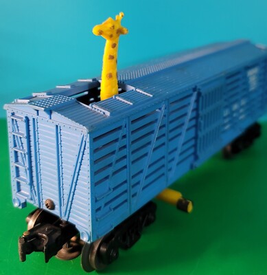 LIONEL #3376 O SCALE BRONX ZOO GIRAFFE CAR BLUE BOX CAR Lot1500 | eBay