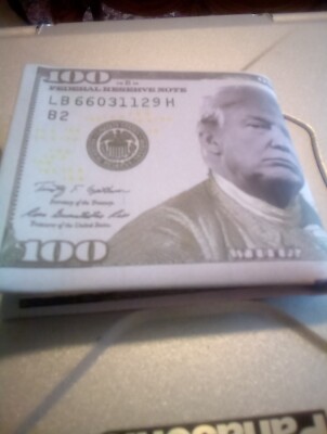 Donald Trump hundred dollar bill wallet folder brand new GIFT idea for ...