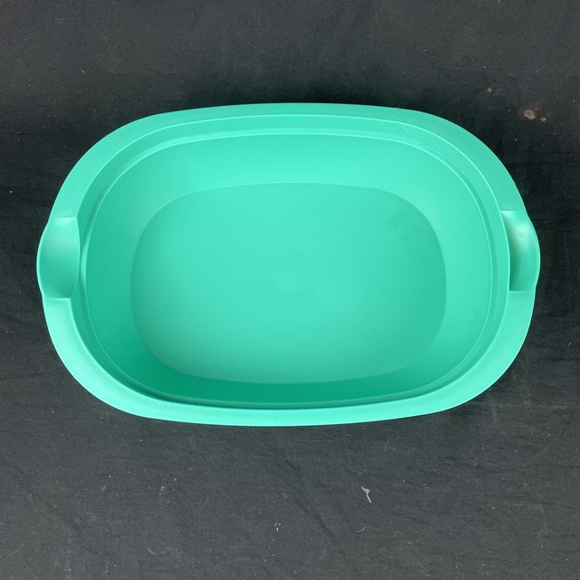 Tupperware Oval Microwave Casserole Dish W/Lid #3183 No Spoon Teal ...
