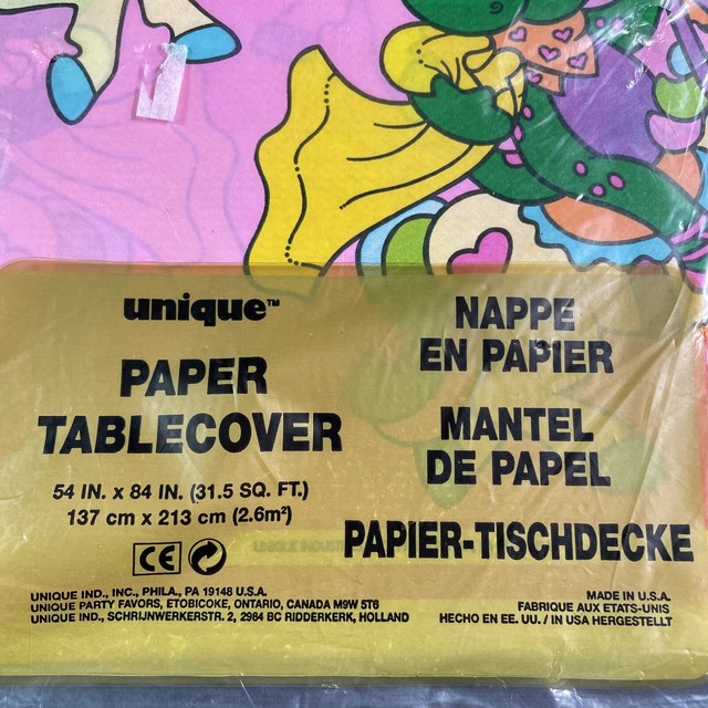 Baby Bop Vintage 1993 Paper Table Cloth Cover Barney the Purple ...