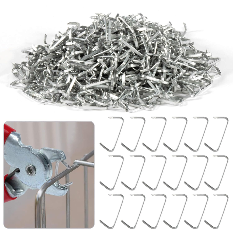 700PCS Galvanized Hog Rings - Hog Nose Rings 3/4 Hog Ring Kit Hog Nose ...