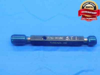 7/16 14 UNC 3B STI HELICOIL THREAD PLUG GAGE .4375 GO NO GO PD'S ...