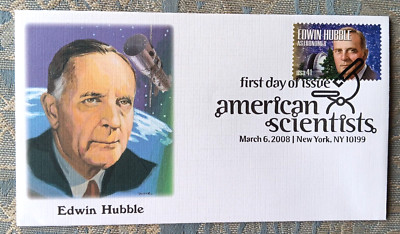 ASTRONOMER EDWIN HUBBLE SCIENTIST 2008 FLEETWOOD CACHET FDC UNADDR | eBay
