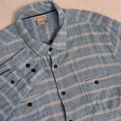 Carbon 2 Cobalt Blue Plaid Check Button Up Shirt Multicolor Pattern ...