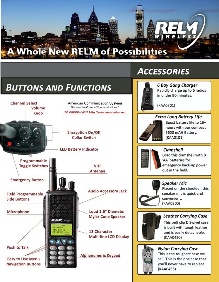 BK KNG P150 S P25 PORTABLE RADIO WITH "AA" BATTERY HOLDER ANTENNA ...