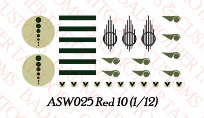 1/12 Scale Tattoos: Star Wars Helmet Decals - Red 10 - Waterslide ...