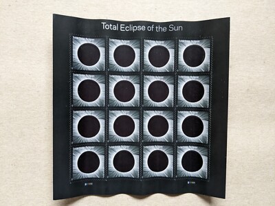2017 Total Eclipse of the Sun Solar US Postage Forever Stamps USPS ...