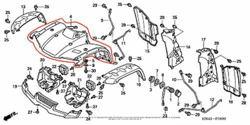 Honda Fourtrax Rancher 350 TRX350 OEM Front Fender Yellow ...