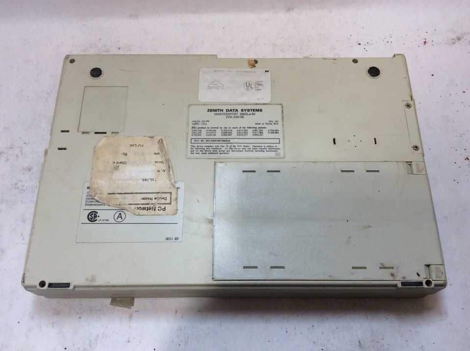 VINTAGE Zenith SuperSport 386SLe Laptop UNTESTED -PP | eBay