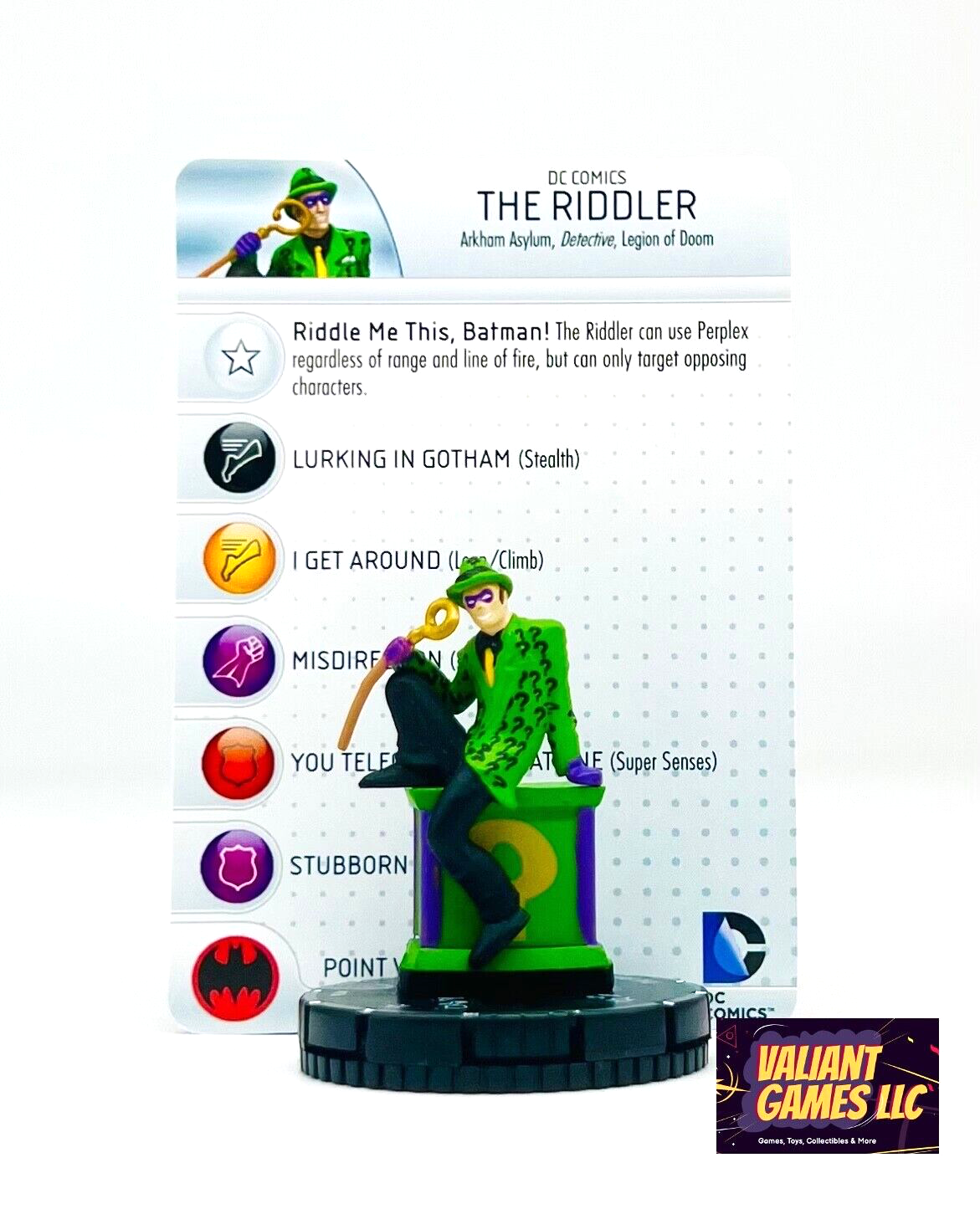 DC Heroclix The Riddler #037a w/ Card Superman and the Legion of ...