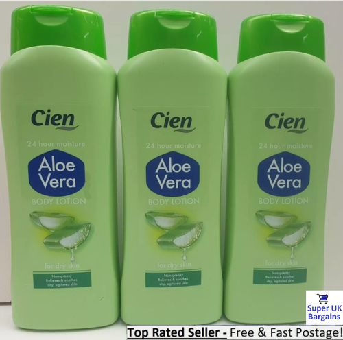 Aloe Vera Body Lotion 3x 500ml Dry Skin Care Cien Moisturising Soothing ...