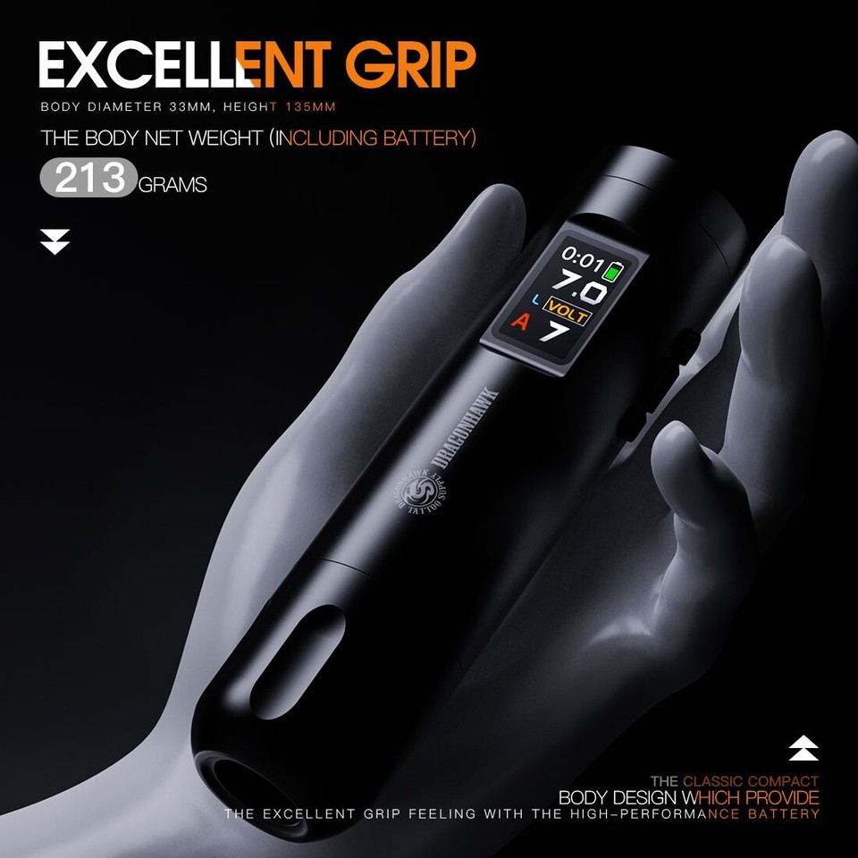 Smart Screen Wireless Rotary Tattoo Brushless Motor Pen Machine 2 ...