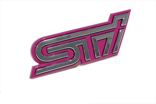 OEM 2004 Subaru Impreza WRX STi Pink Grille Emblem Nameplate NEW ...