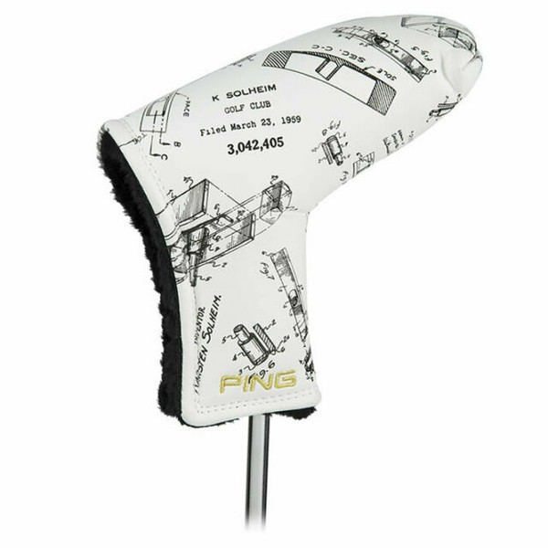 Ping 1a Patent Drawing Blade Putter Cover Headcover Anser Milled Vault ...