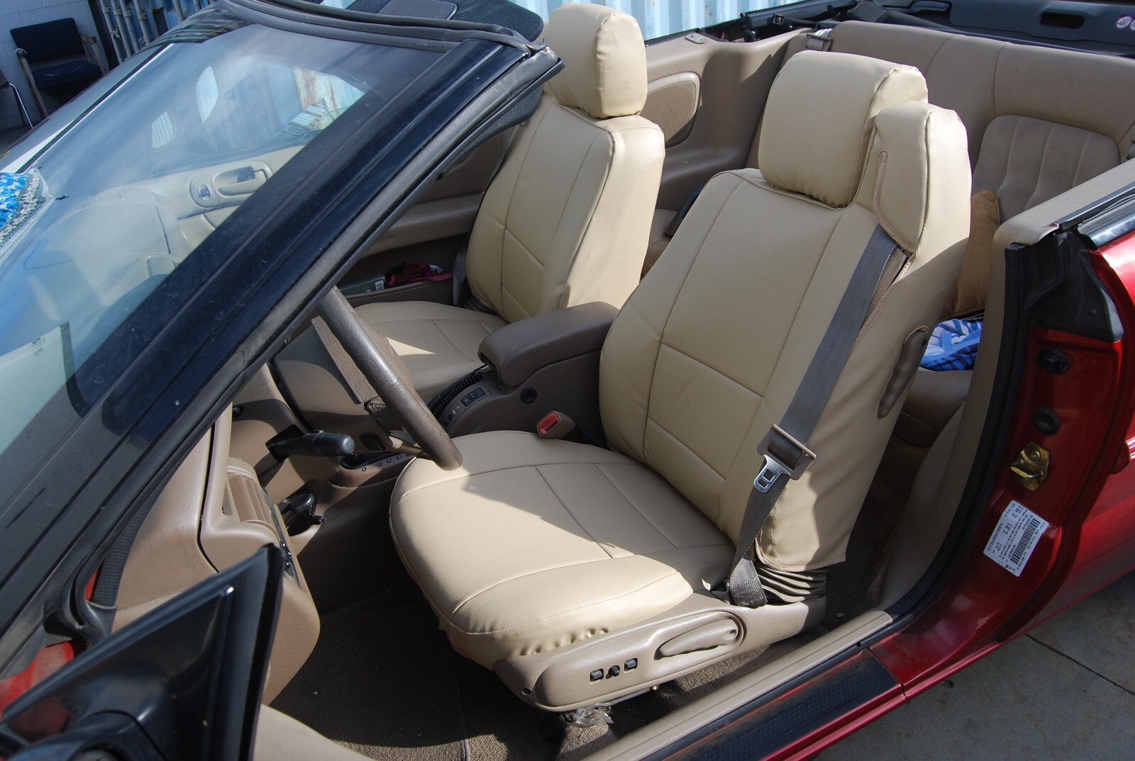 IGGEE S. LEATHER CUSTOM FIT SEAT COVER 01-06 CHRYSLER SEBRING ...