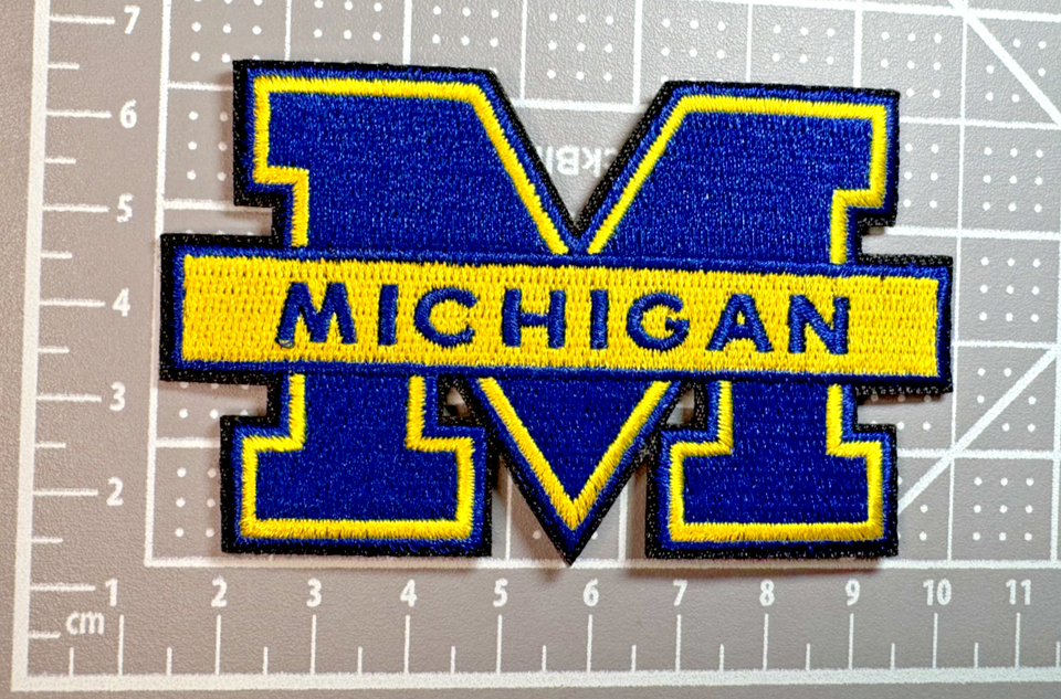 Michigan Wolverines NCAA Team Logo Embroidered 3in Iron / Sew-On Patch ...