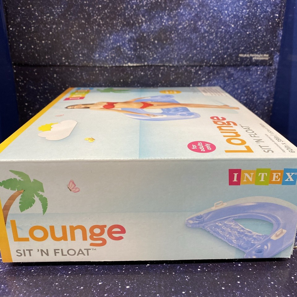 INTEX Sit 'N Float Inflatable Floating Swimming Pool Adult Lounge Chair ...