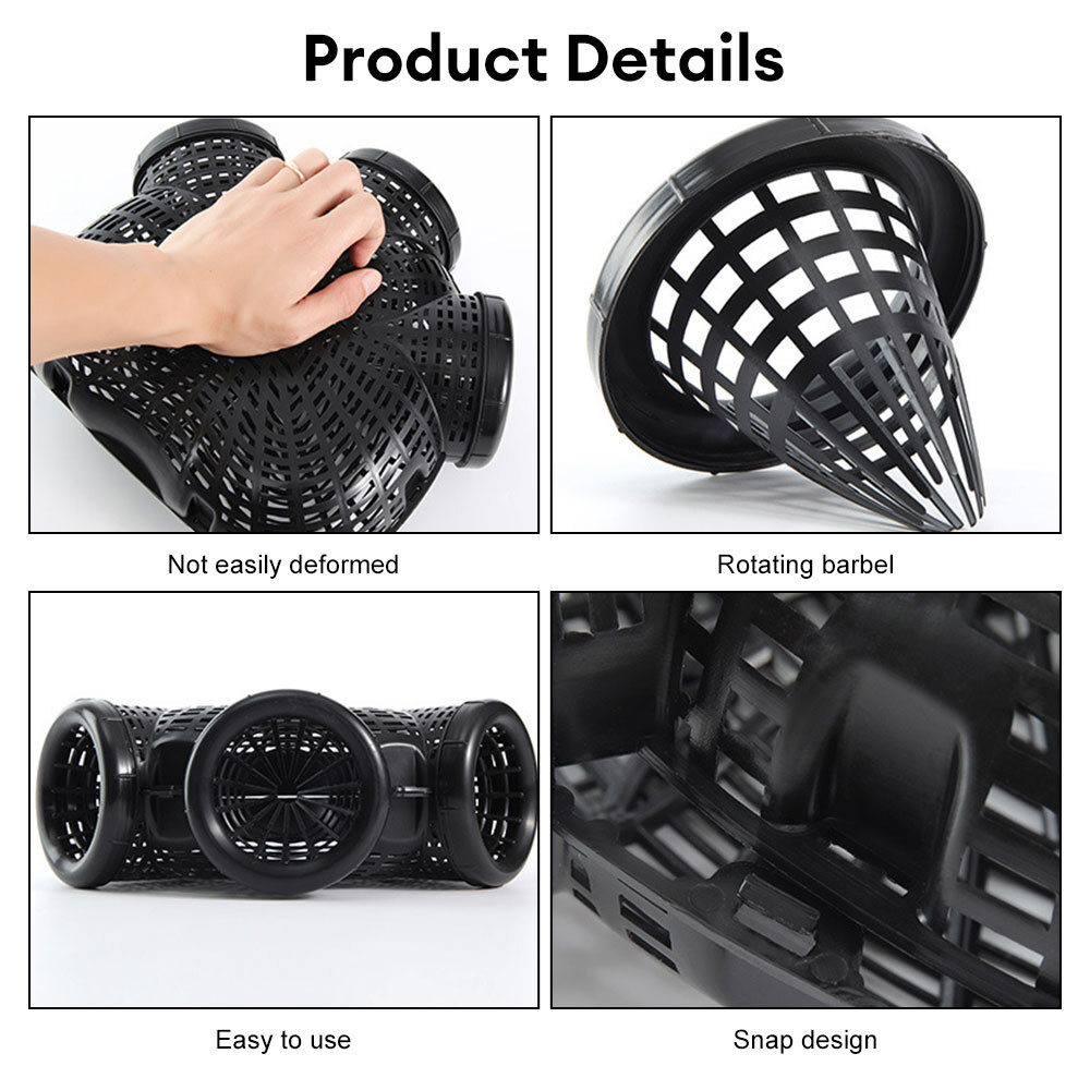 Cage Fishnet Finless Eel Loach Catch Trap Fishing Pot Plastic Container ...