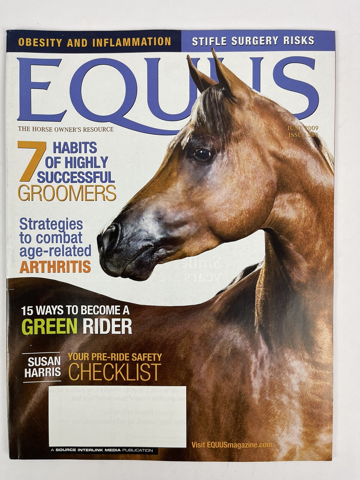 EQUUS Magazine back issue June 2009 - obesity - stifle surgery ...