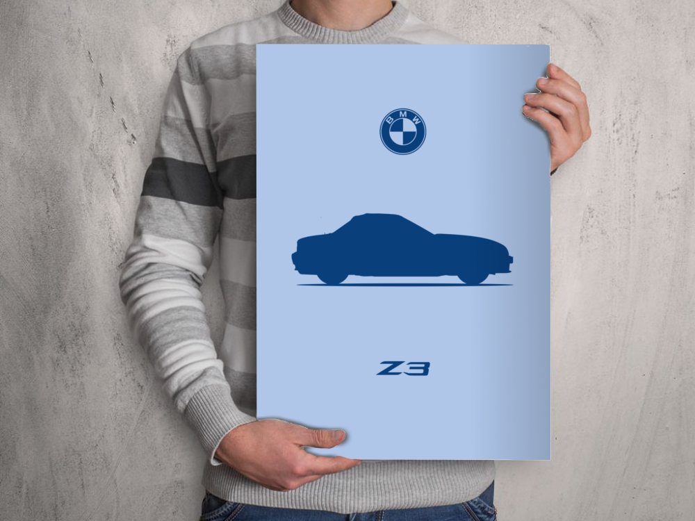 POSTER - BMW Z3 - (A4 A3 A2 ) Car Silhouette | eBay