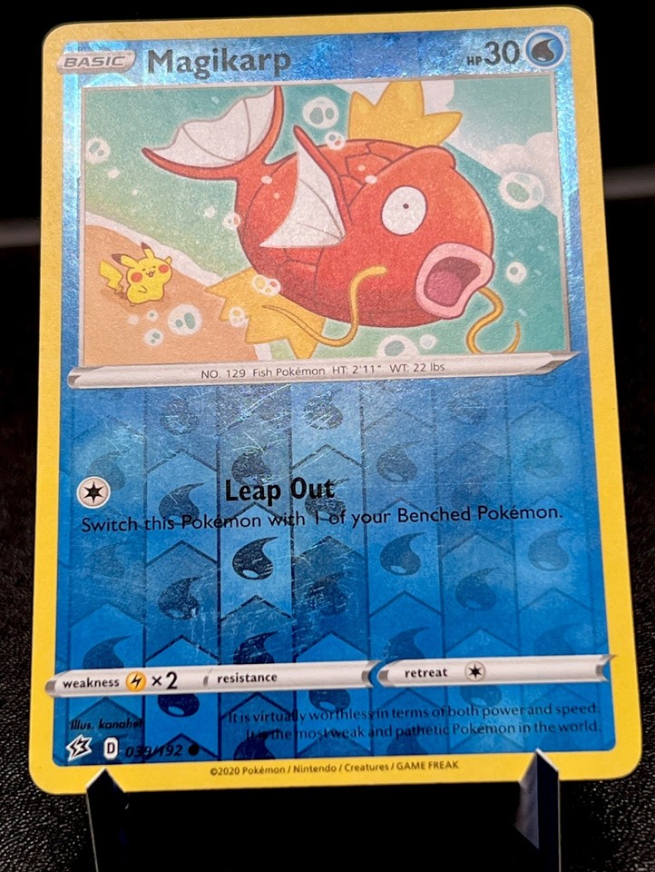 Flying Magikarp 039/192 MP Reverse Holo Pikachu on the Beach Art Pokemon Card! | eBay