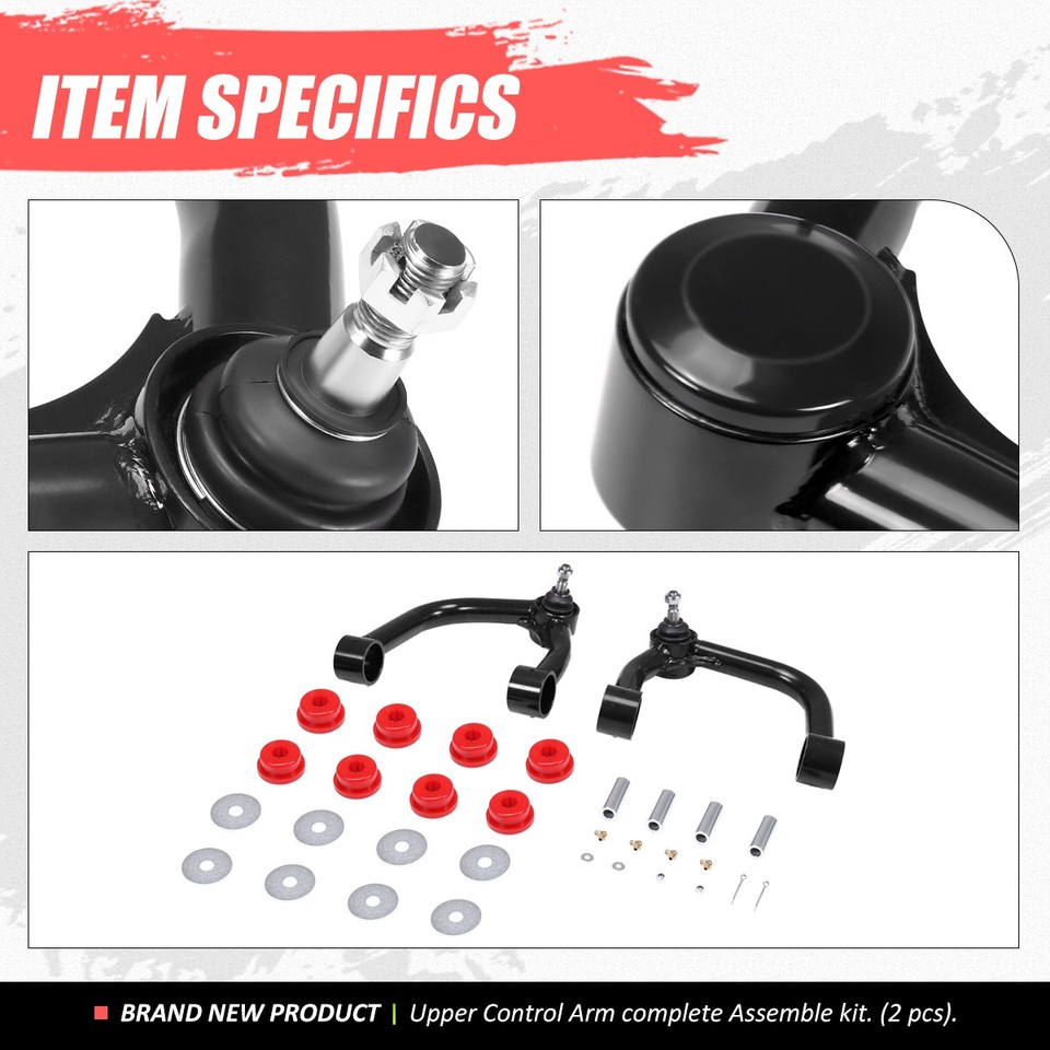 J2 Black Steel Front Upper Control Arms For 03-23 Toyota 4Runner Lexus ...