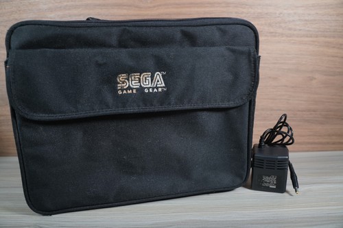 SEGA Game Gear - Vintage Black Carrying Case Travel Bag w/ power supply ...