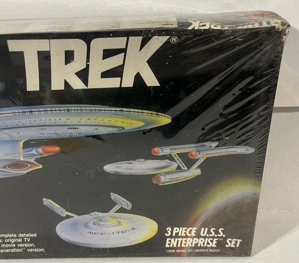 Vintage STAR TREK 3 Piece U.S.S. Enterprise Model Kit New 1988 AMT ERTL ...