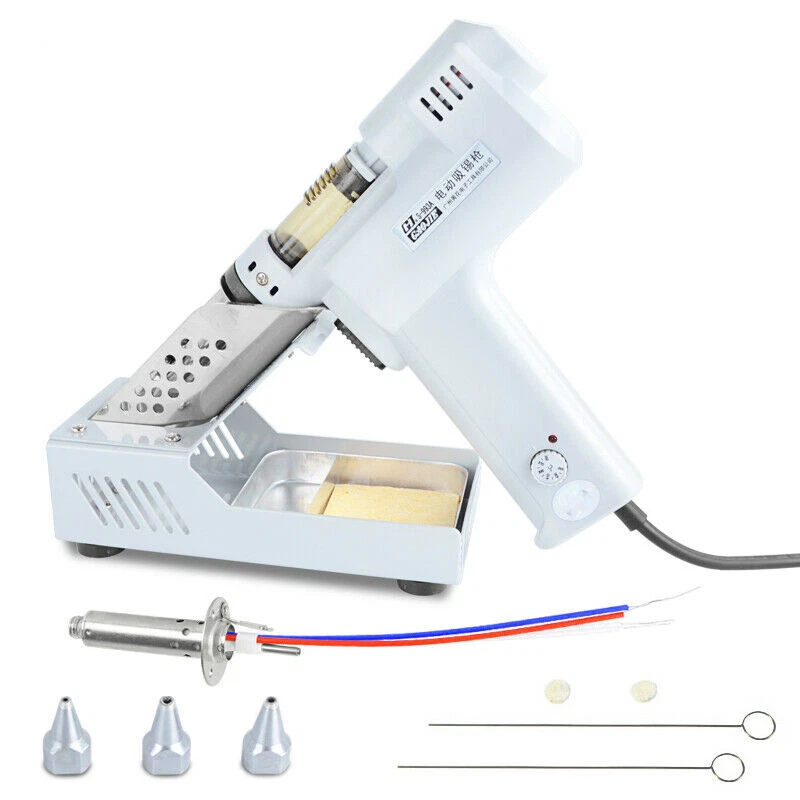 Electric Vacuum Desoldering Pump Solder Gun Suction Nozzles Heating ...