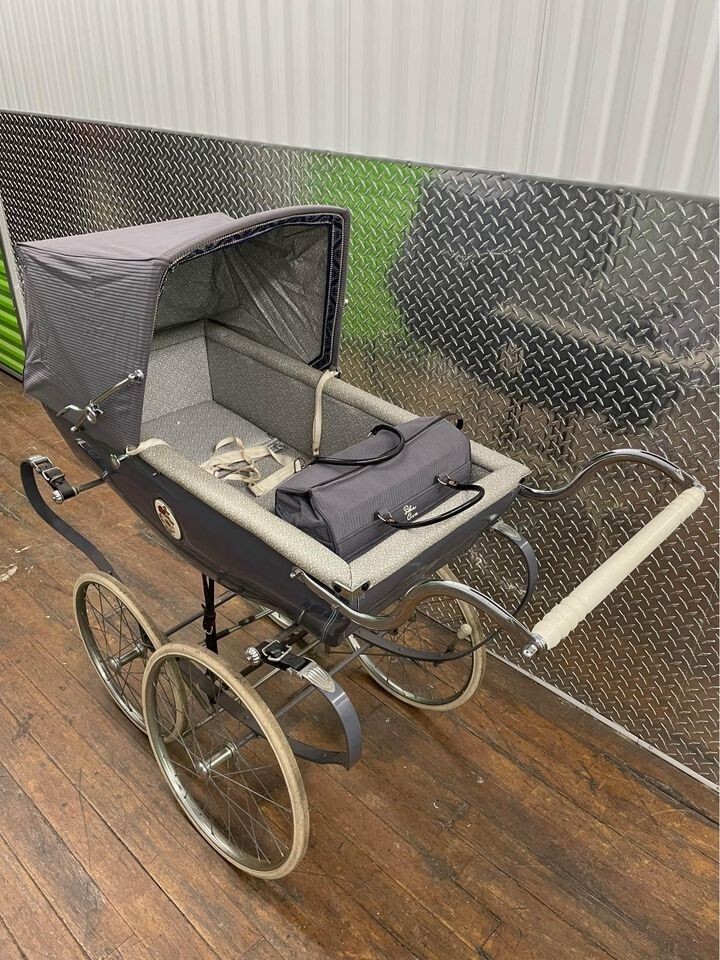 Vintage Silver Cross Baby Carriage Stroller VTG England Pram Doll Child ...
