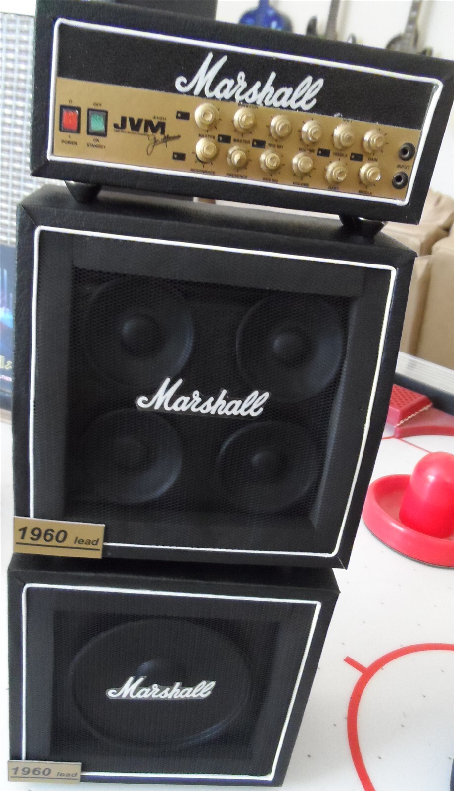 MARSHALL MINIATURE FULL STACK Guitar Amplifier - 1:4 Scale Replica ~Axe ...