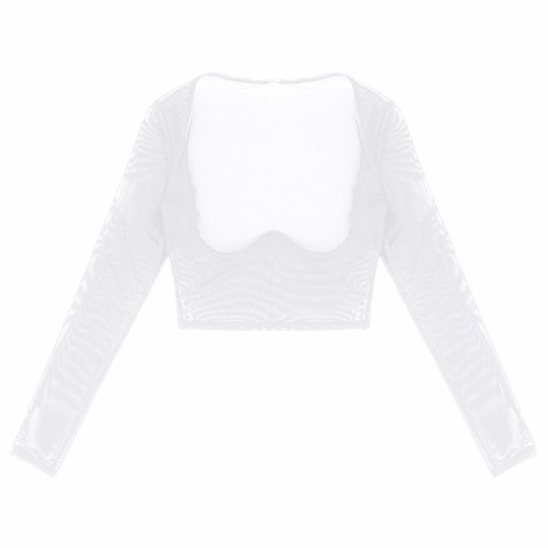 Sexy Damen Mesh durchsichtige Crop Tops Brustfreies BH Bauchfrei Top ...
