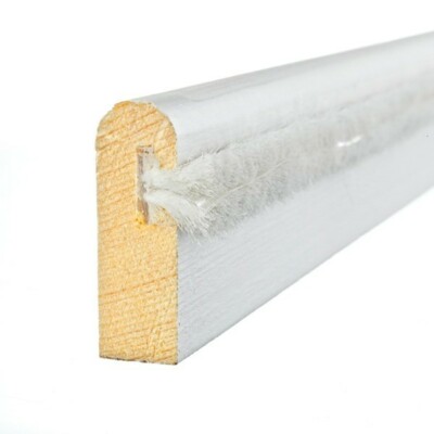 Sash Window Timber Parting Bead Primed 7 x 25 With Brush Pile | eBay