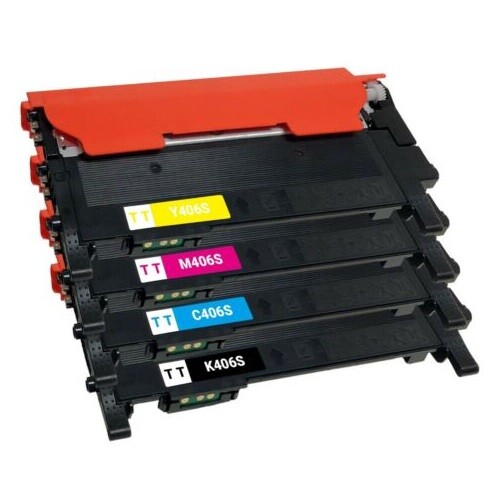 4PK Color Toner For Samsung CLT-K406S 406S CLP-360 365 Xpress C410 C460 ...