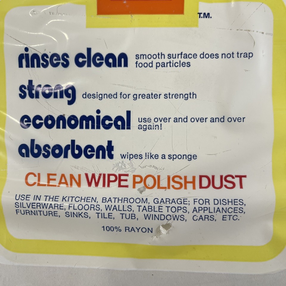 VTG NOS SEALED 70'S Magla Easy Wipe Cloths 10 pack Re-Usable | eBay