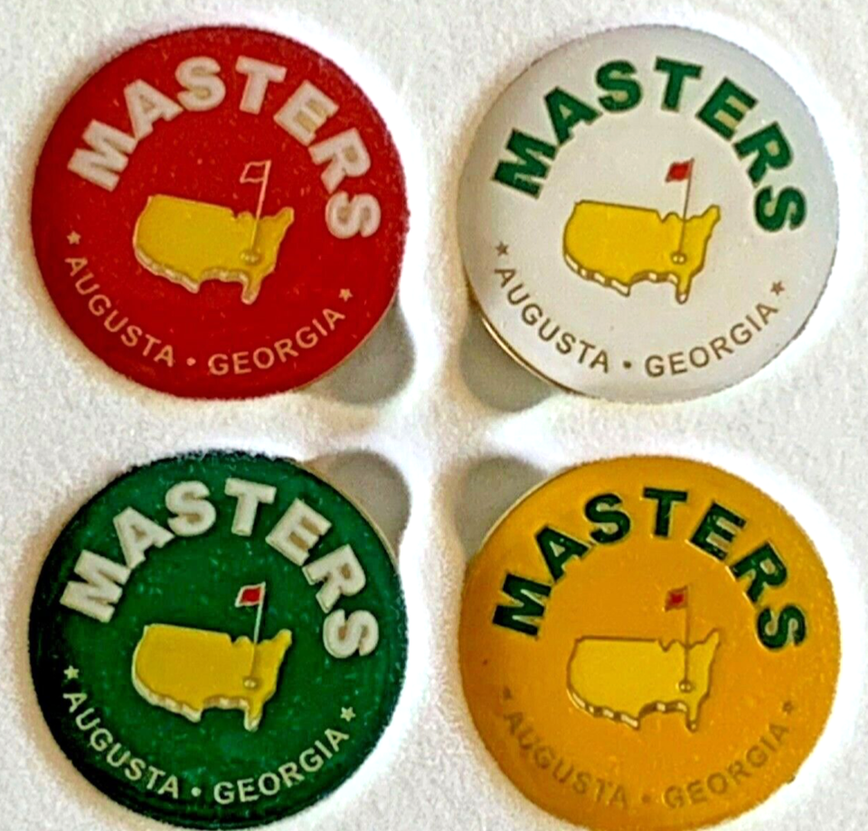 MASTERS GOLF TOURNAMENT COMMEMORATIVE BALL MARKER SET AUGUSTA NATIONAL ...