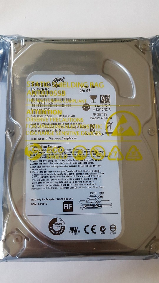 250 GB SATA Seagate barracuda ST250DM000 7200 RPM Internal Hard Drive ...